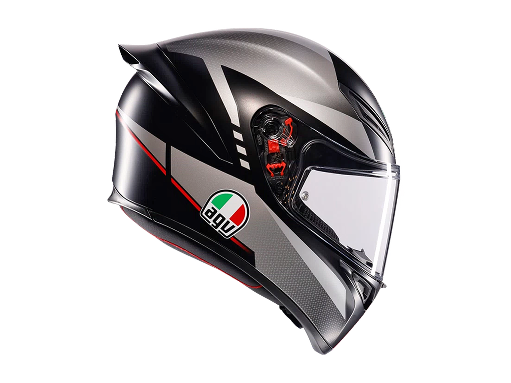 Мотошлем AGV K-1 E2206 LAP MATT BLACK/GREY/RED L купить в Москве ...